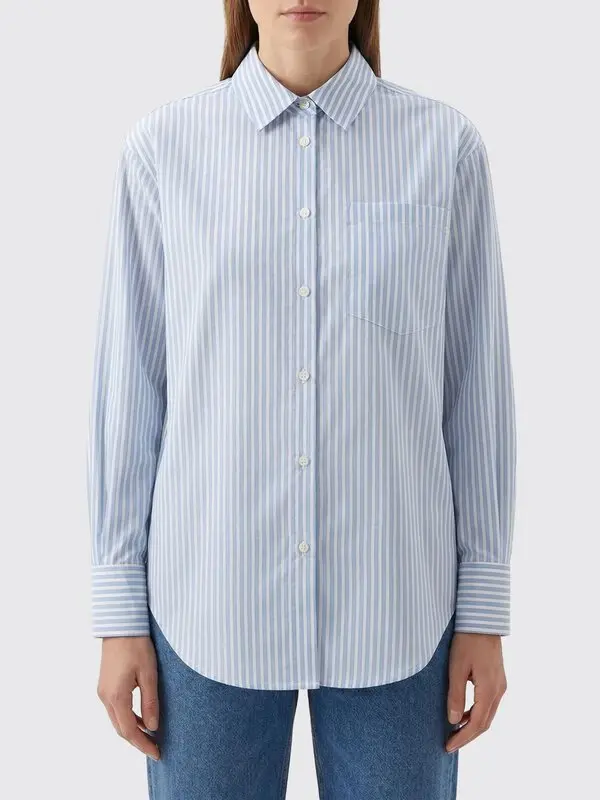 Woolrich Striped Button-up Shirt - Gnawed Blue