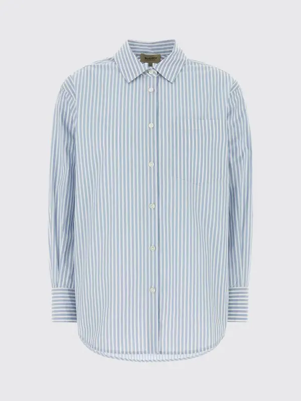 Woolrich Striped Button-up Shirt - Gnawed Blue