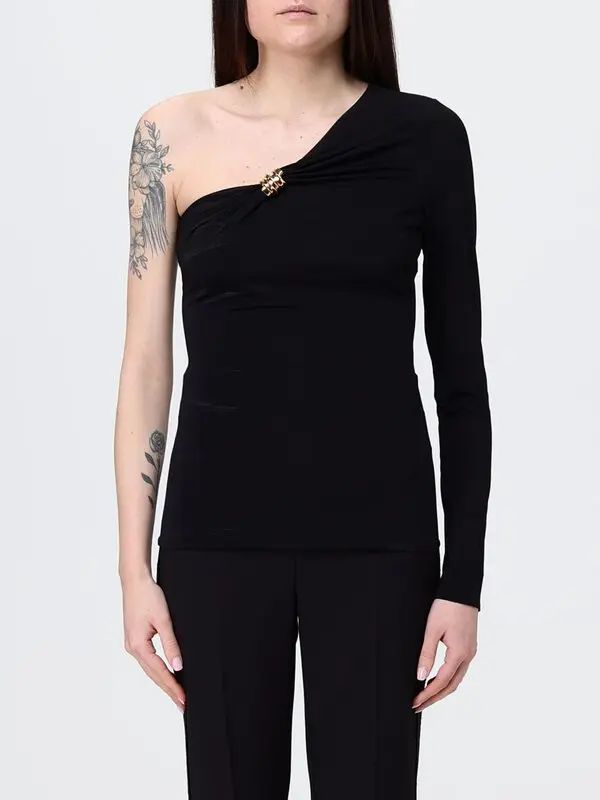 Elisabetta Franchi One Shoulder Top - Black