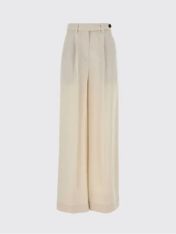 Brunello Cucinelli Wide Leg Tailored Pants - Beige
