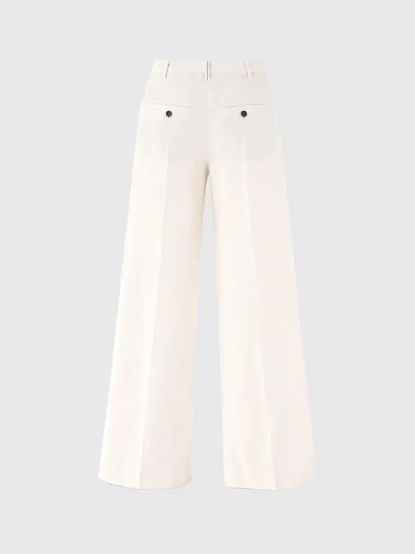 Brunello Cucinelli Linen Blend Wide-leg Trousers