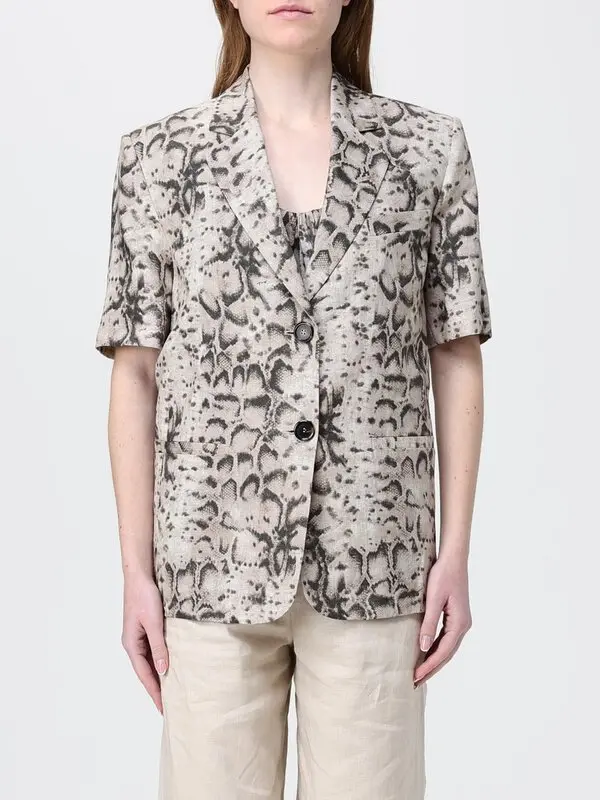 Pinko Short Sleeve Snake Print Blazer