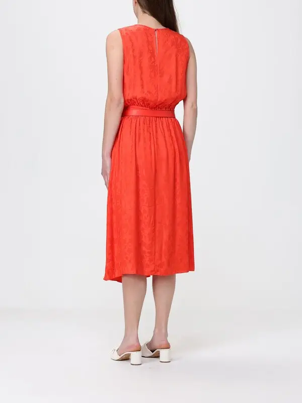 Pinko Sleeveless Midi Dress With Belt