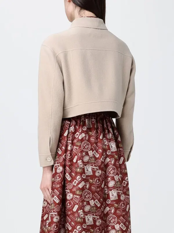 Max Mara Virgin Wool And Cashmere Cropped Jacket - Nude