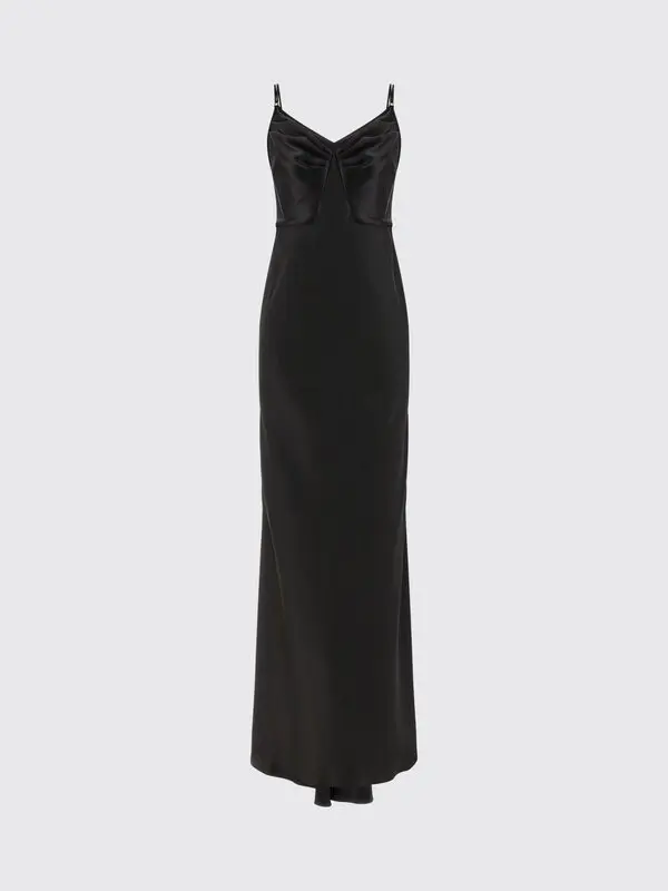 Elisabetta Franchi Satin Gown - Black