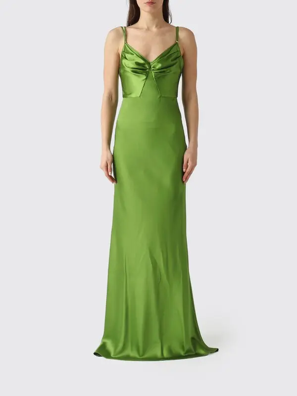 Elisabetta Franchi Satin Gown - Green