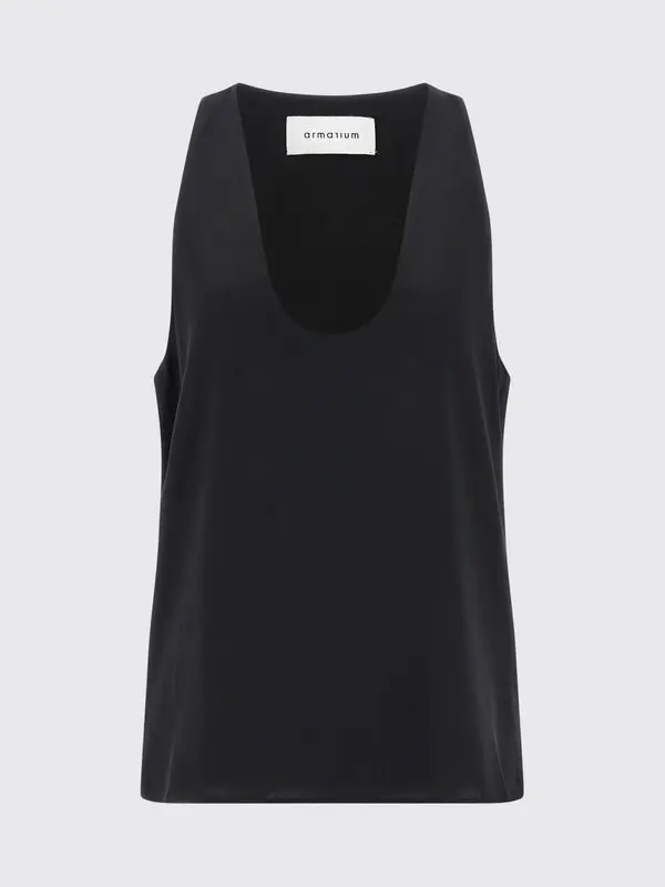 ARMARIUM Stretch Silk V-neck Top