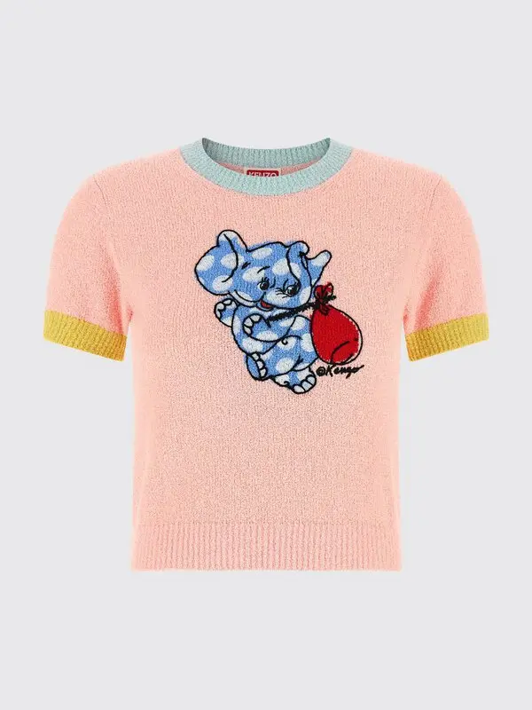 Kenzo Embroidered Elephant Knit Top