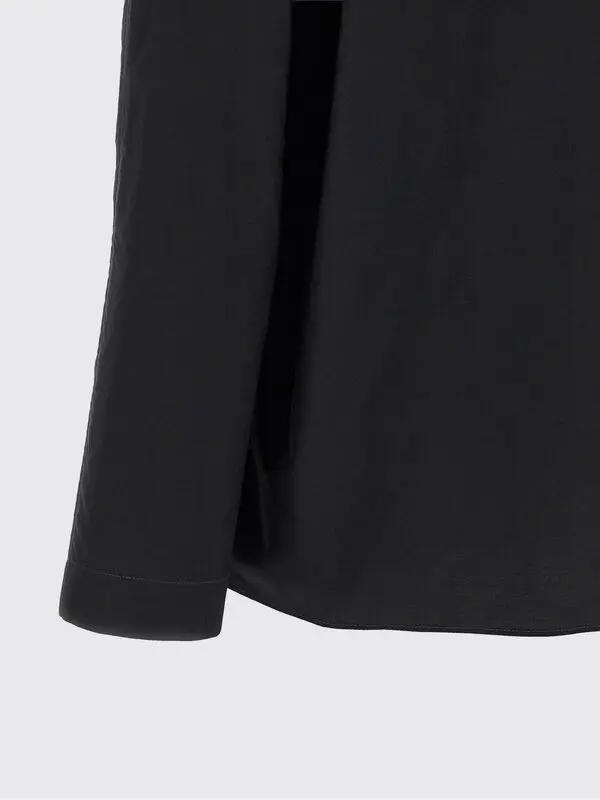 LEMAIRE Cotton Silk Blouse With Scarf Detail - Black