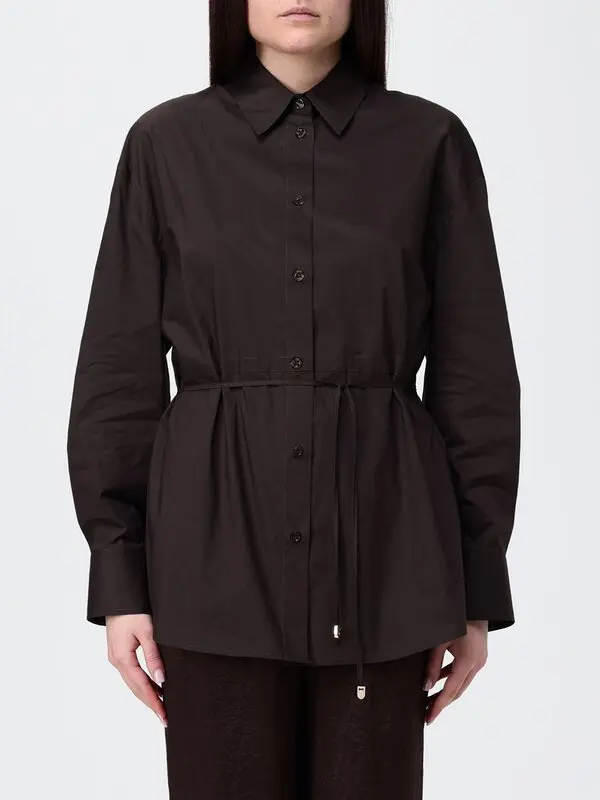 Liu Jo Shirt With Drawstring Detail - Brown