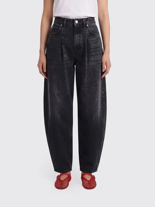 Jacquemus Baggy Cotton Denim Jeans - Black