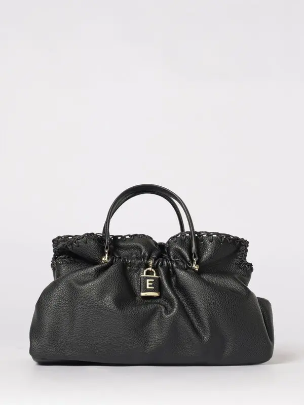 ERMANNO FIRENZE Octavia Grained Leather Bag - Black