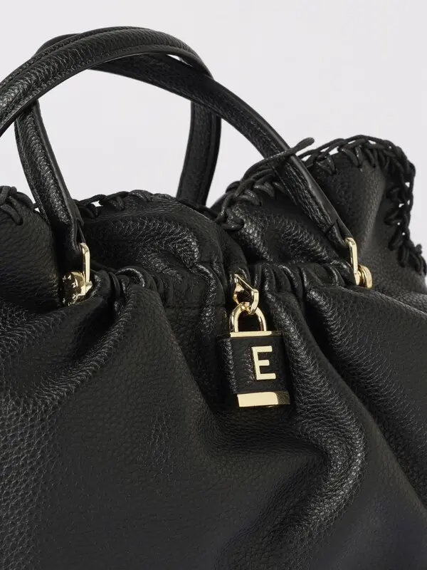 ERMANNO FIRENZE Octavia Grained Leather Bag - Black