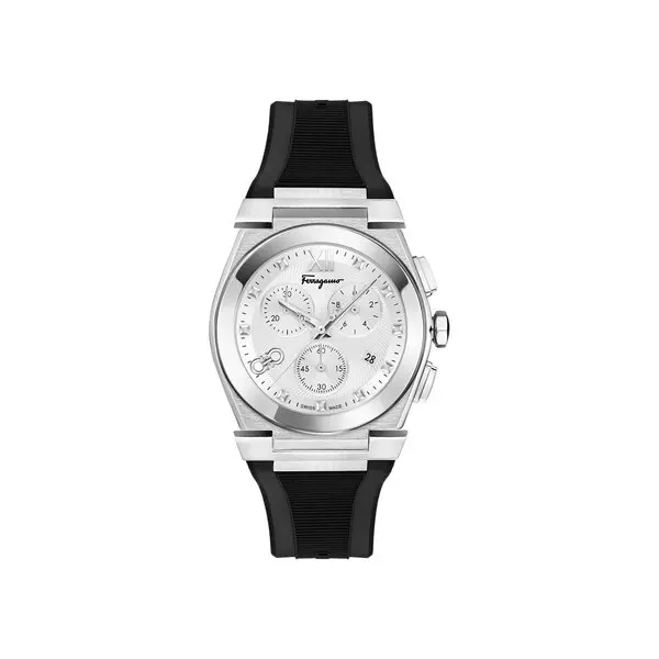 FERRAGAMO Vega Chrono Stainless Steel Watch - Silver