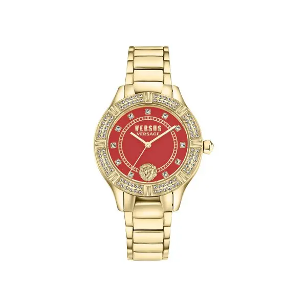 Versace Canton Road Crystal Bracelet Watch - Gold