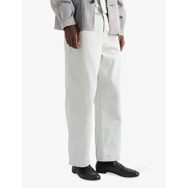 Prada Regular Bleached Denim Jeans - Light Blue
