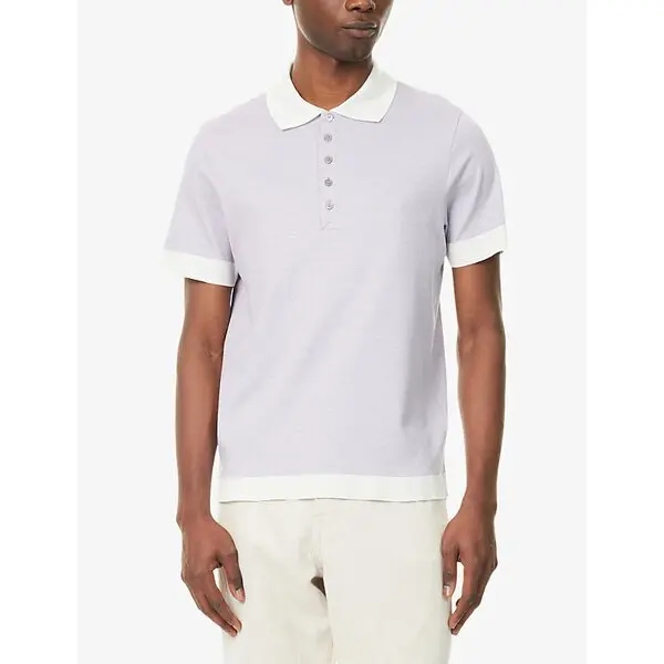 Paul Smith Embroidered-logo Contrasting-trim Knit Polo Shirt