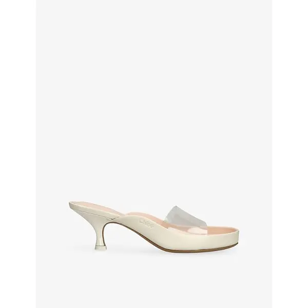 Chloé Junie Leather And Pvc Heeled Sandals
