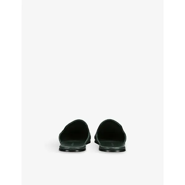 Bottega Veneta Intrecciato Leather Slippers - Green