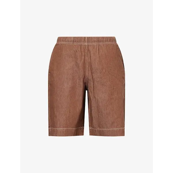 Paul Smith Logo-patch Cotton Shorts - Brown