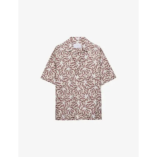 Prada Printed Cotton Bowling Shirt - Neutral