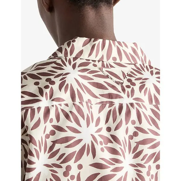 Prada Printed Cotton Bowling Shirt - Neutral