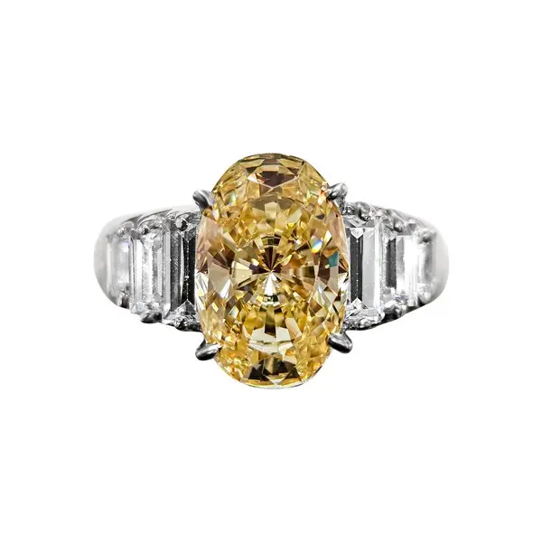 FANTASIA BY DESERIO The Gatsby Era Oval Ring - Yellow Gold