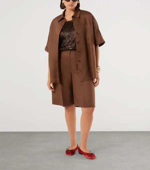 Marina Rinaldi Embroidered Tulle Top