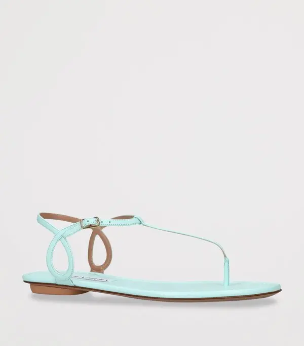 AQUAZZURA Almost Bare Leather Sandals - Blue