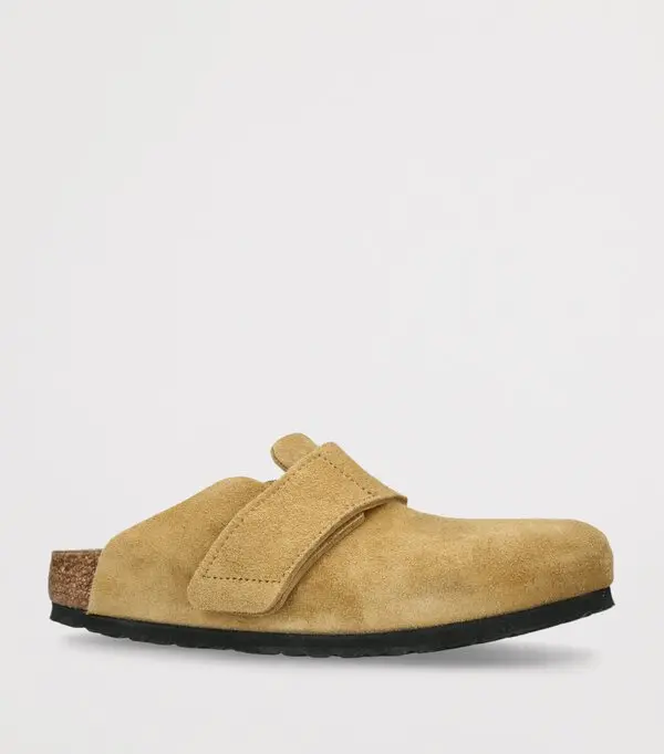 BIRKENSTOCK Suede Loma Clogs - Beige