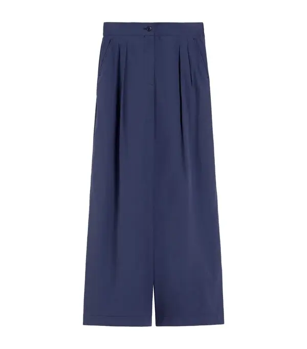 Max Mara Grain De Poudre Pleated Trousers