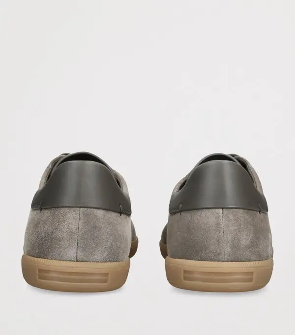Zegna Suede Lace-up Sneakers - Grey