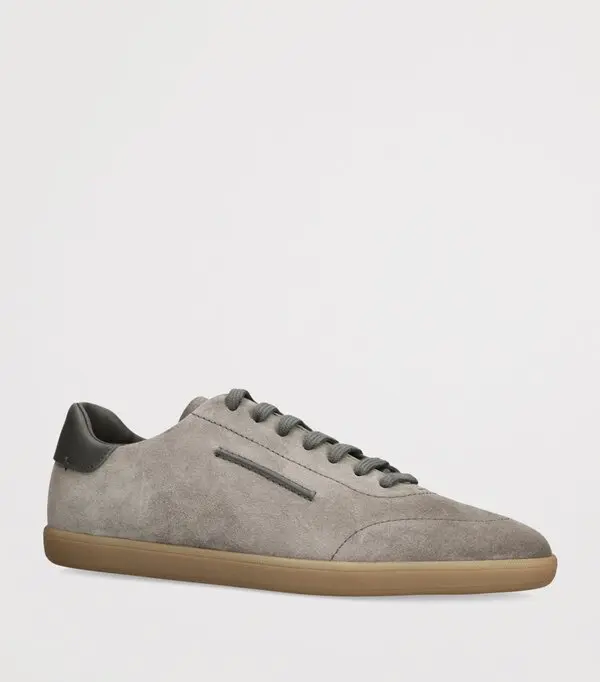 Zegna Suede Lace-up Sneakers - Grey