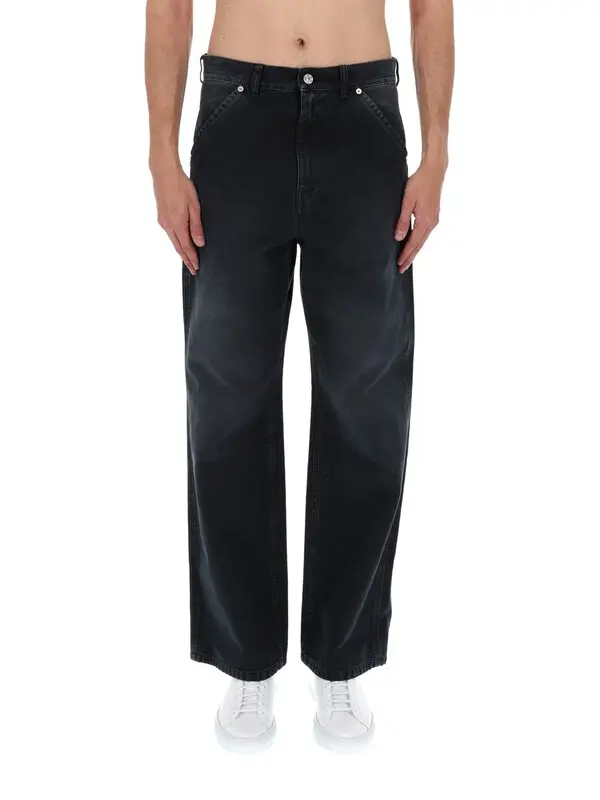Marni Jeans With Logo Appliqu - Black