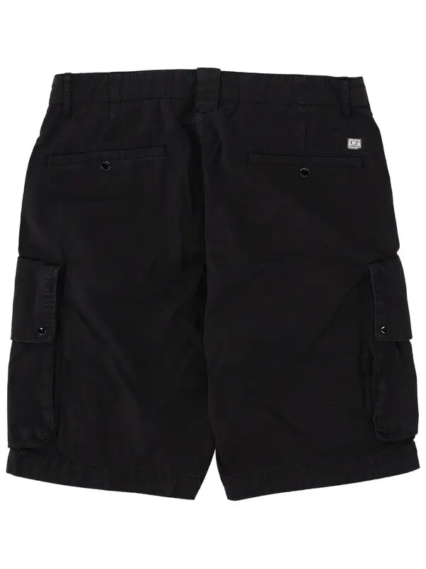 C.P. COMPANY C. P. Company Logo Patch Cargo Shorts - Black