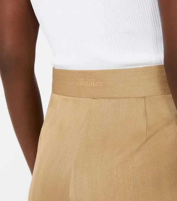Max Mara Cotton Jersey Pinstripe Trousers - Beige