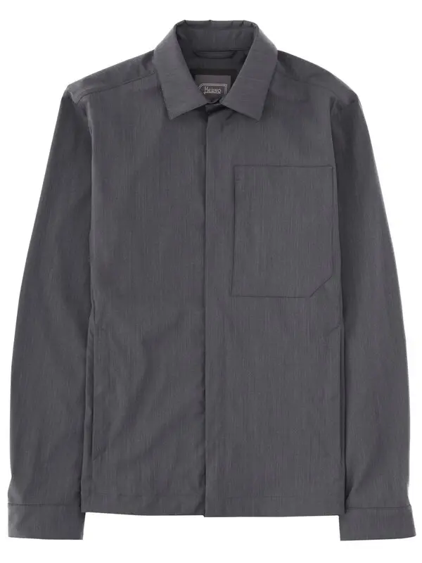Herno Overshirt In Misto Lana - Grey