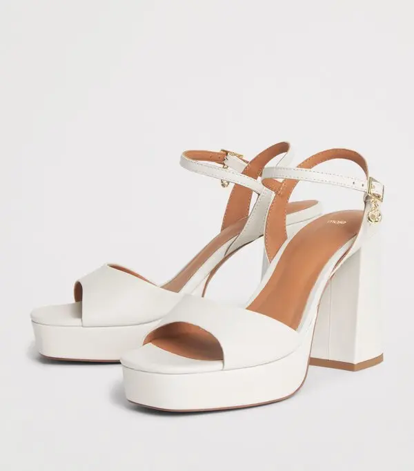 Maje Leather Platform Sandals