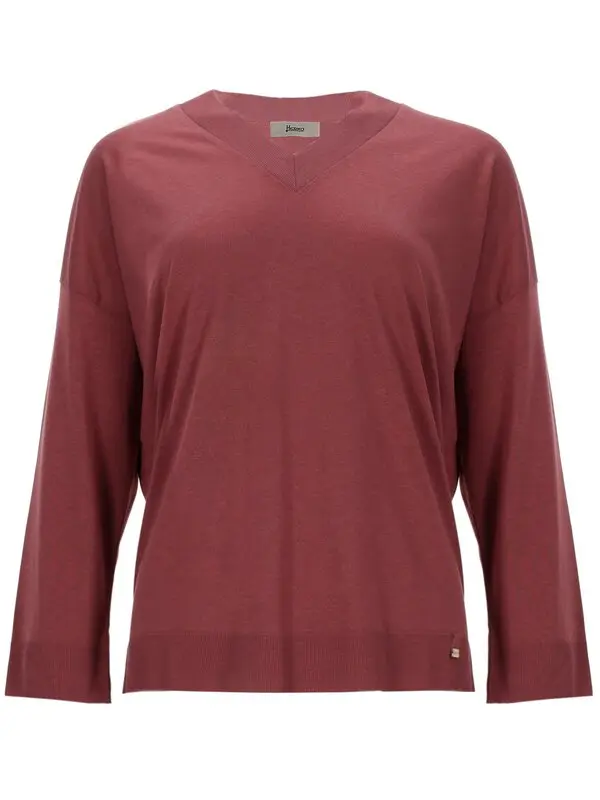 Herno Maglia In Glam Knit Effect - Red