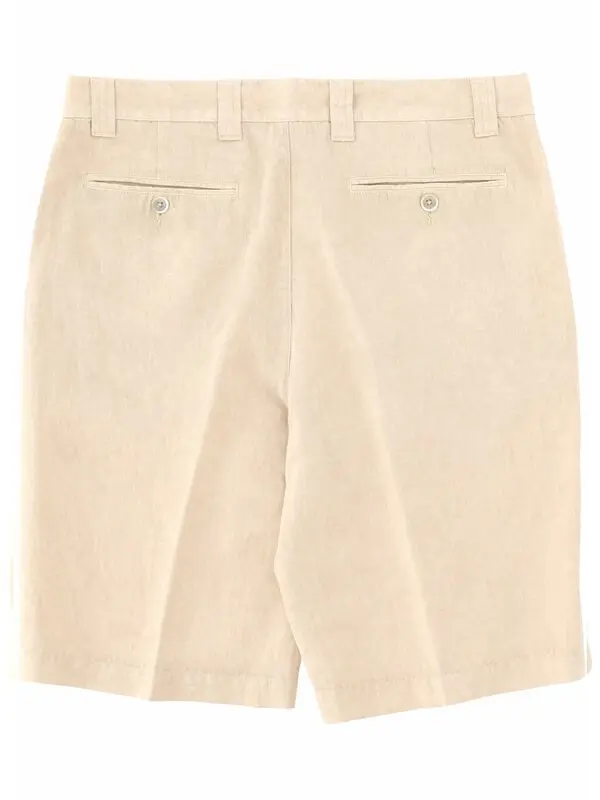 120% Lino Shorts In Lino - Beige