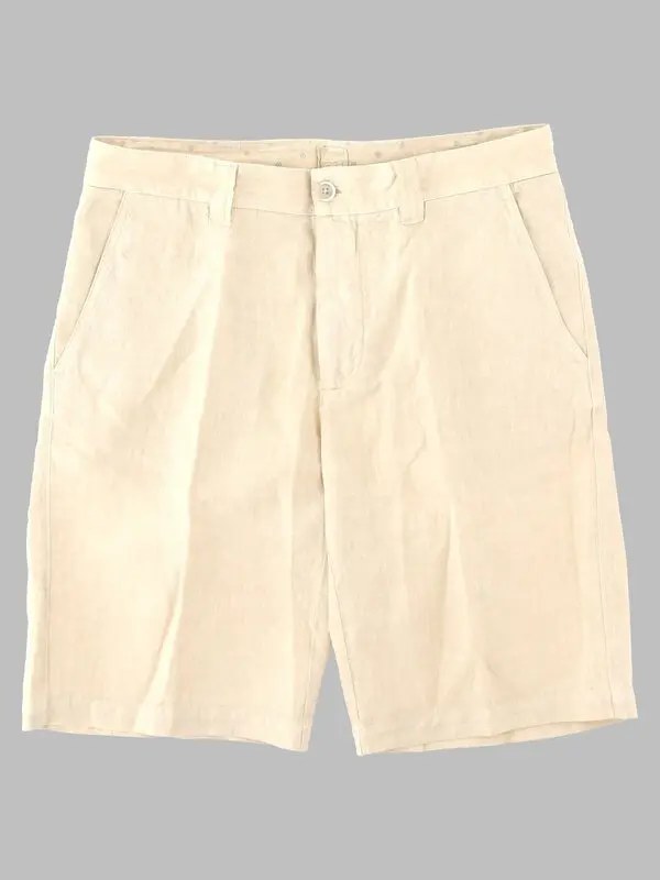 120% Lino Shorts In Lino - Beige