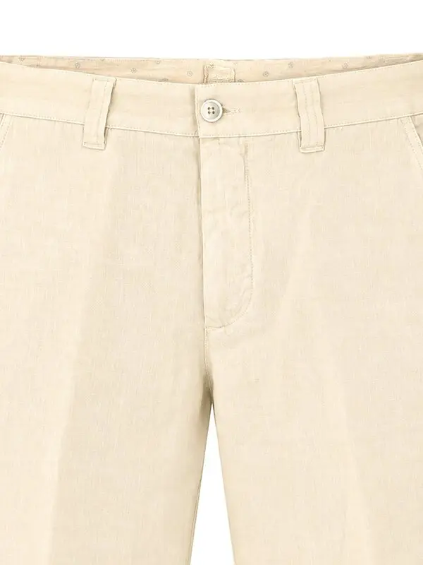 120% Lino Shorts In Lino - Beige