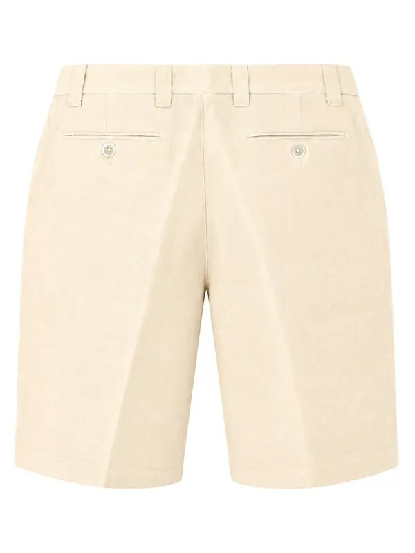 120% Lino Shorts In Lino - Beige