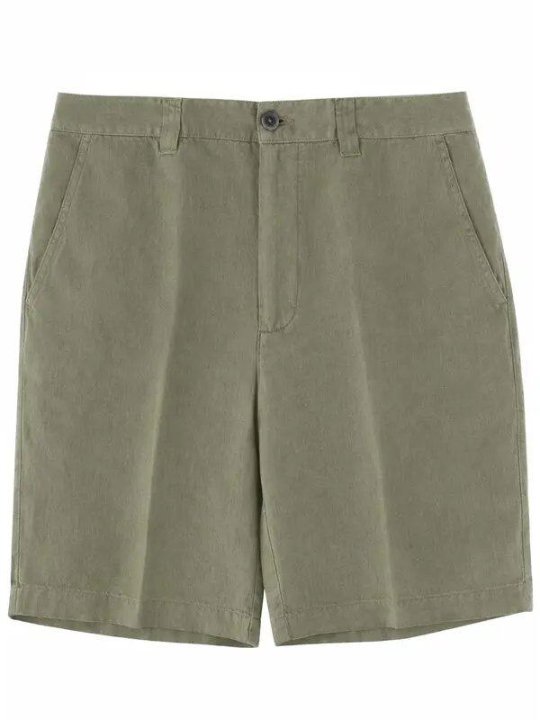 120% Lino Shorts In Lino - Green