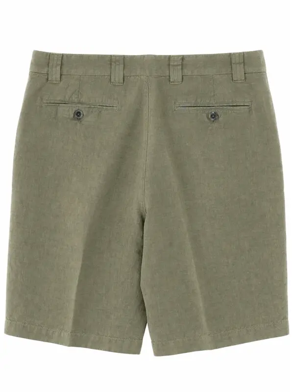 120% Lino Shorts In Lino - Green