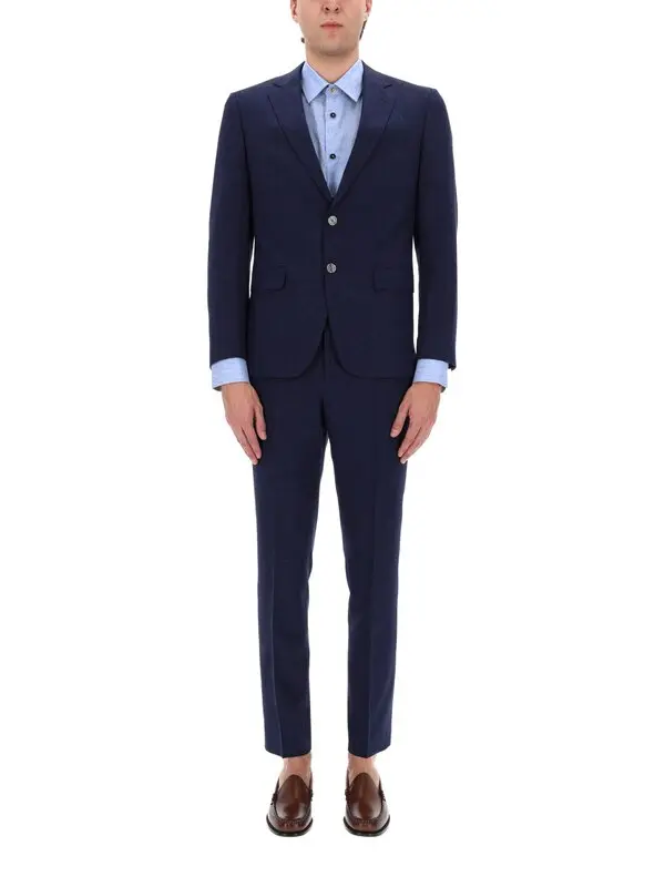 BOSS Two-piece Suit With Pattern - Blue