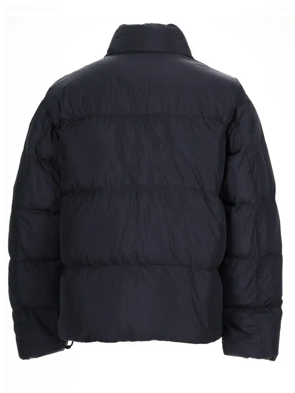 Stone Island Piumino Bomber Jacket With Logo Patch - Blue