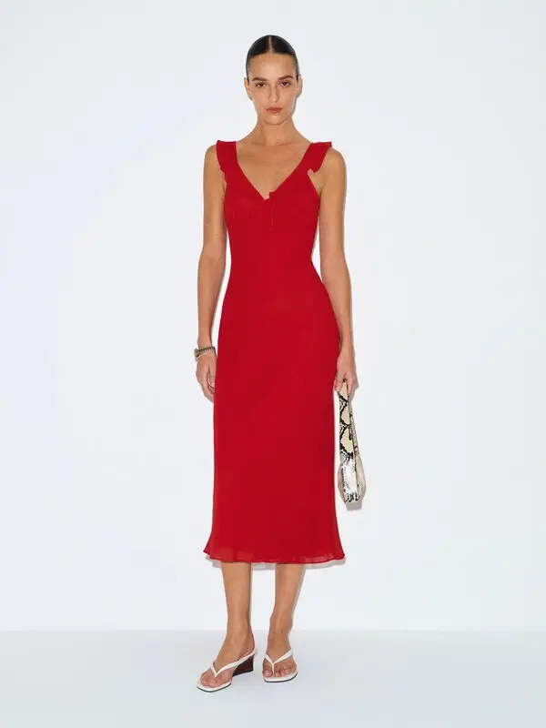 REFORMATION Teleia Dress - Red
