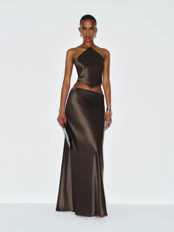REFORMATION Effie Silk Two Piece Set