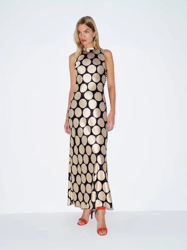 REFORMATION Yian Silk Maxi Dress - Black